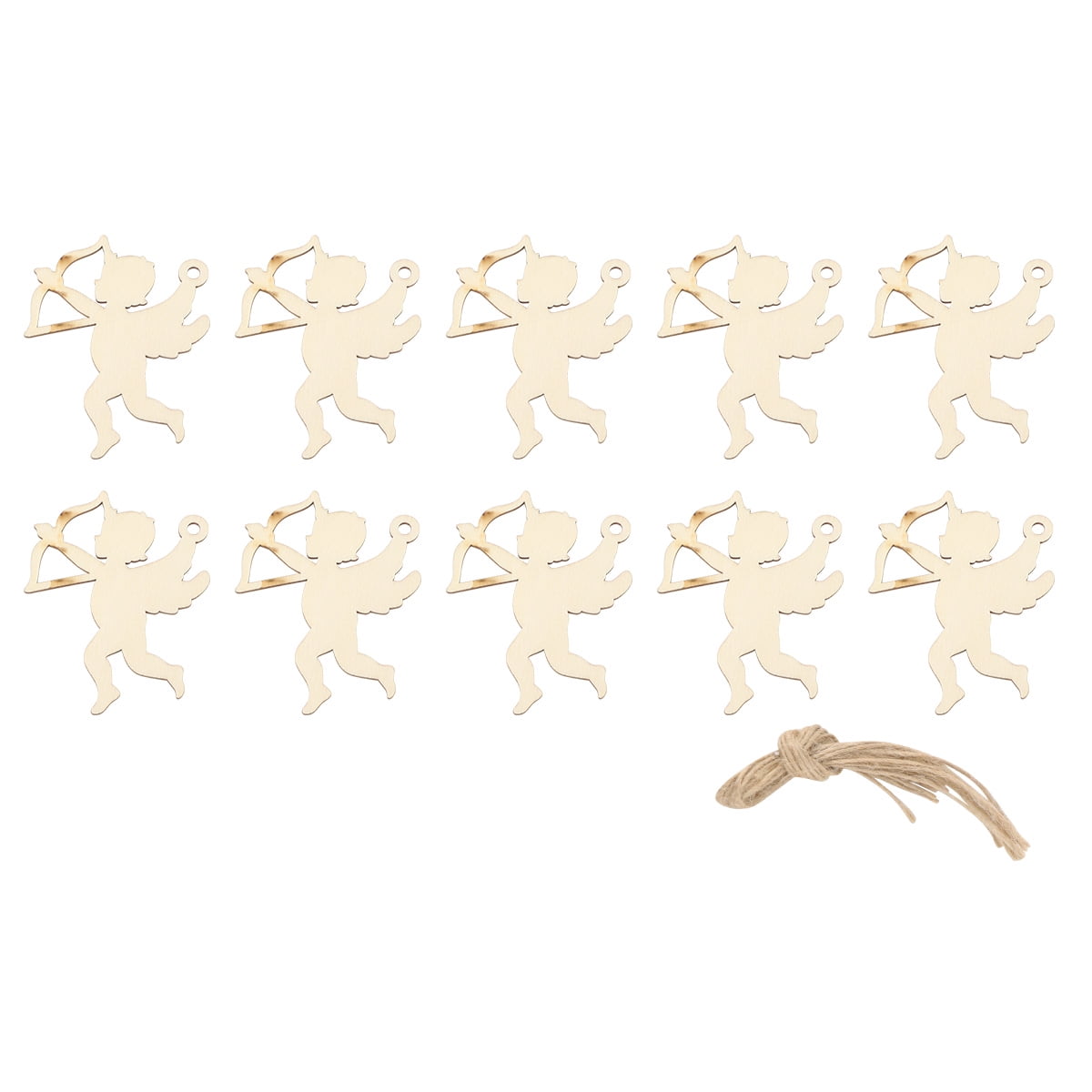 10 PCS Wooden Cupid Ornaments Christmas Tree Hanging Decor - Walmart.com