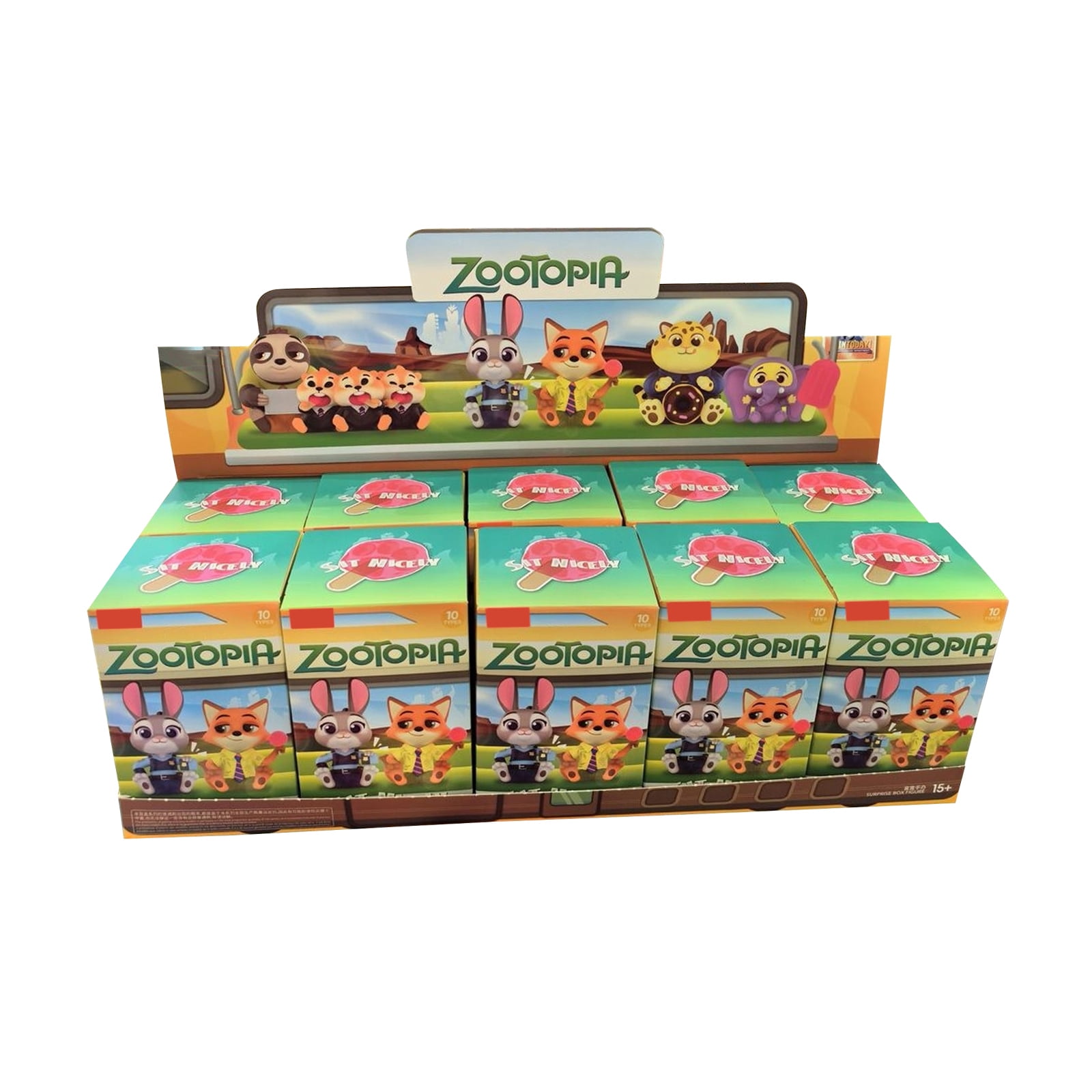 10 PCS Zootopia Sit Nicely Series Blind Box, Desktop Ornament Figurines ...