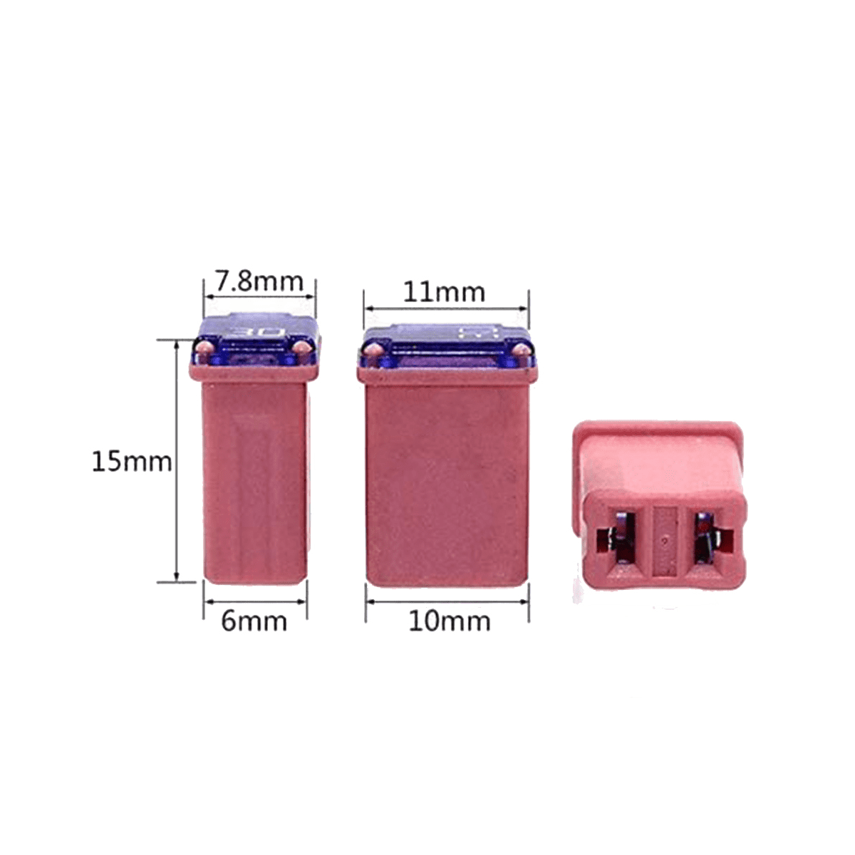 10 PCS of 20Amp 30Amp Miniature Box Fuses FMM MCASE Type FMM Maxi Fuses ...