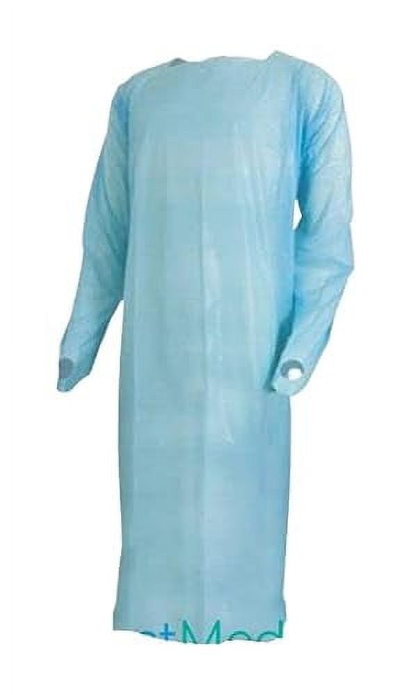 Tronex Unisize Fluid-Impervious Blue Isolation Gowns with Thumb Hooks ...