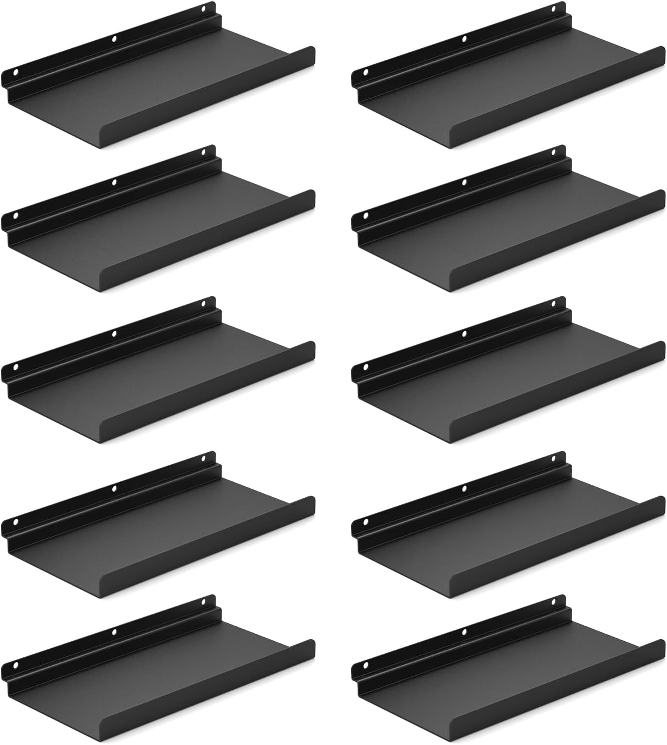 10 PCs Inch Slatwall Shelves, 13X6 Inch Metal Slat Wall Shelves ...