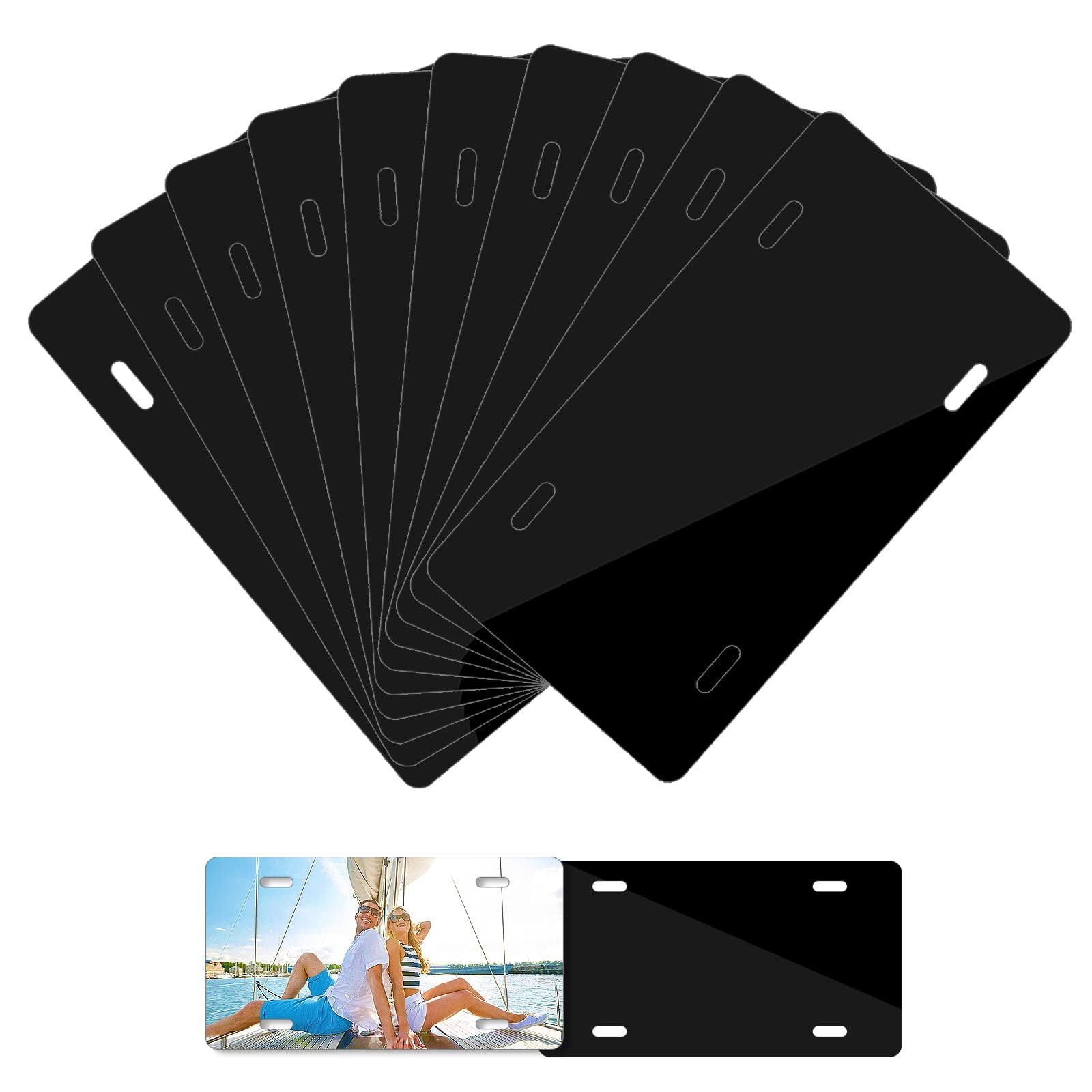 10 Pack 0.45mm Blank SSF20 Automotive License Plate Plates Tag for ...