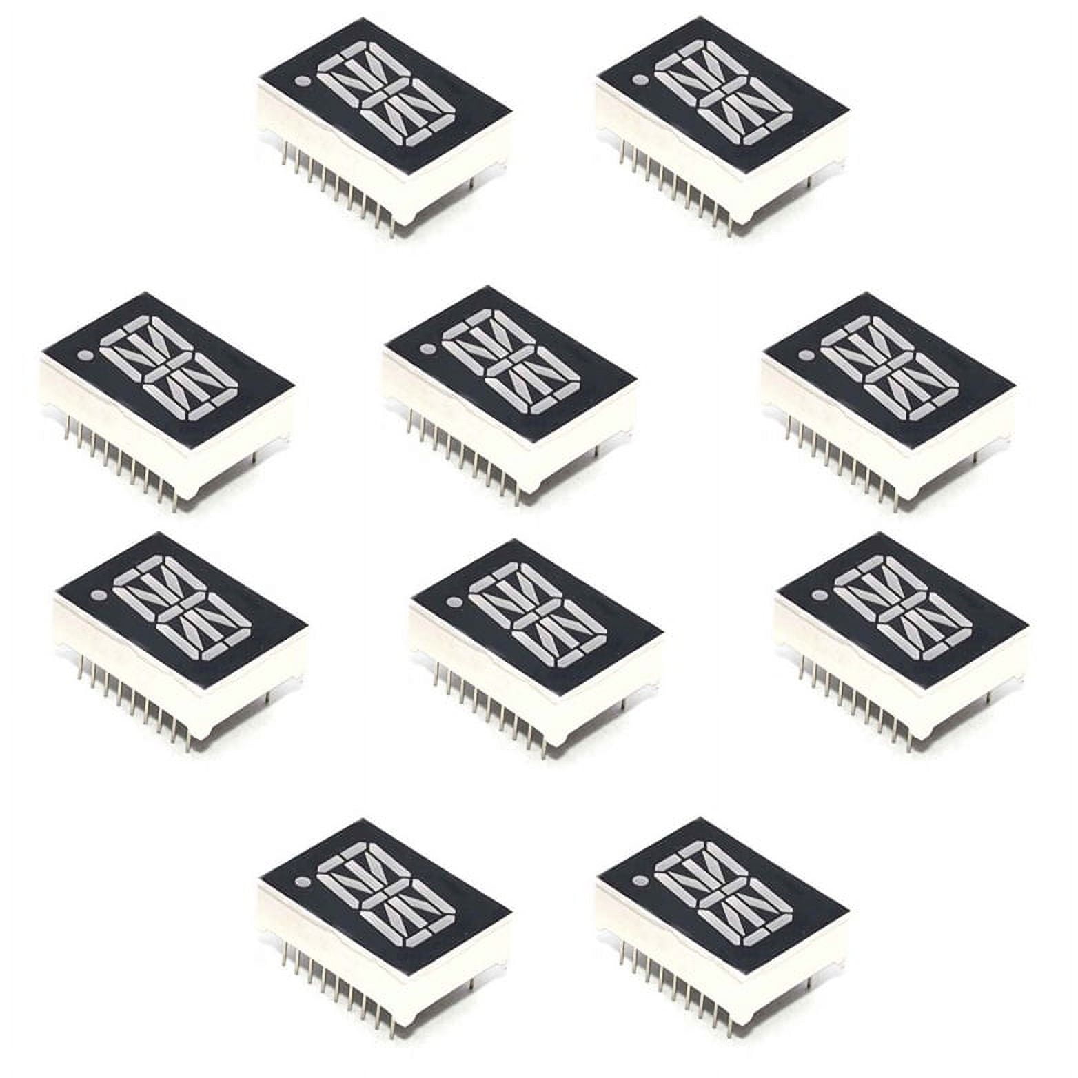10 Pack 0.8 inch (20mm) 16 Segment Single Digit Alphanumeric Display ...