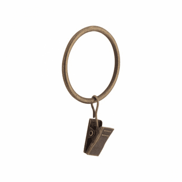 Lumino Brushed Nickel Curtain Clip Rings Set of Seven - Walmart.com