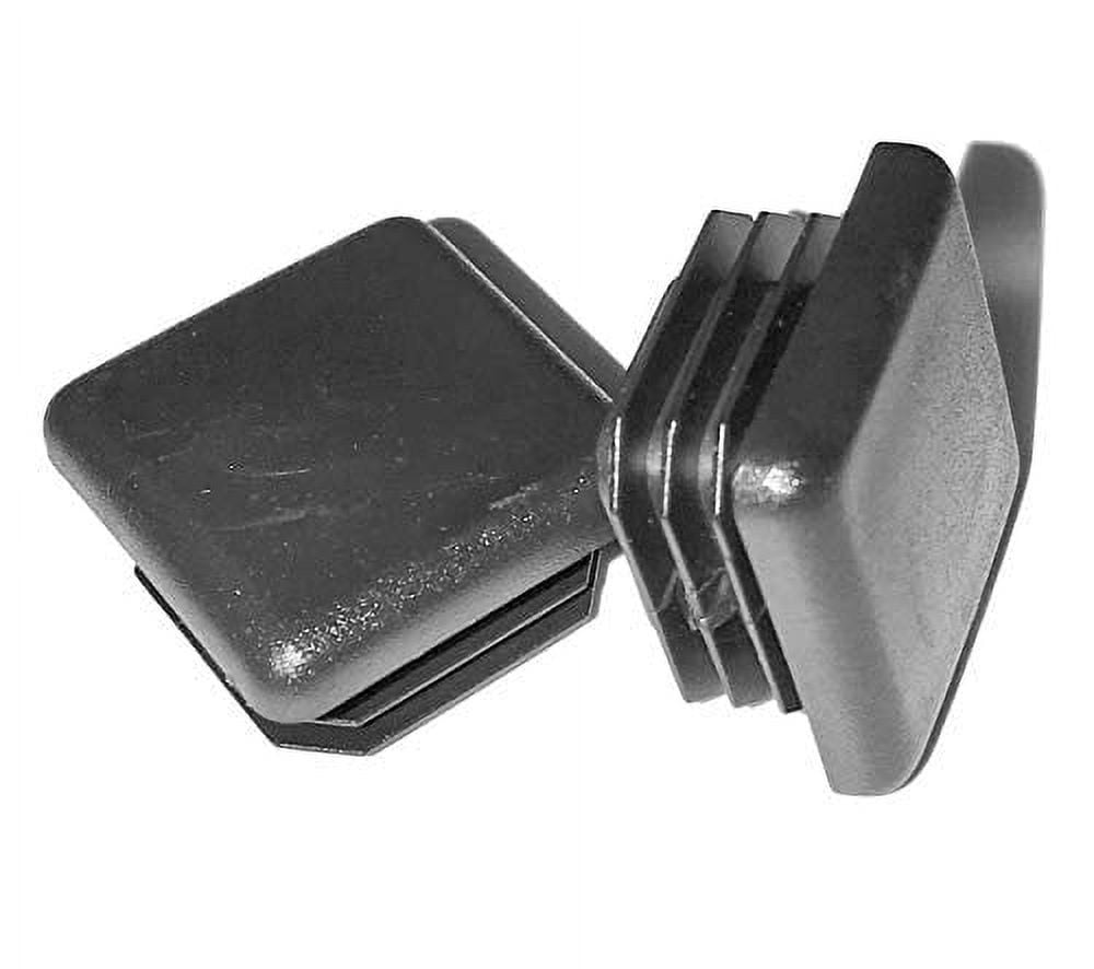 10 Pack: (1-1/4", 10-14 Ga) Square Black Plastic Plug, Tubing End Cap ...