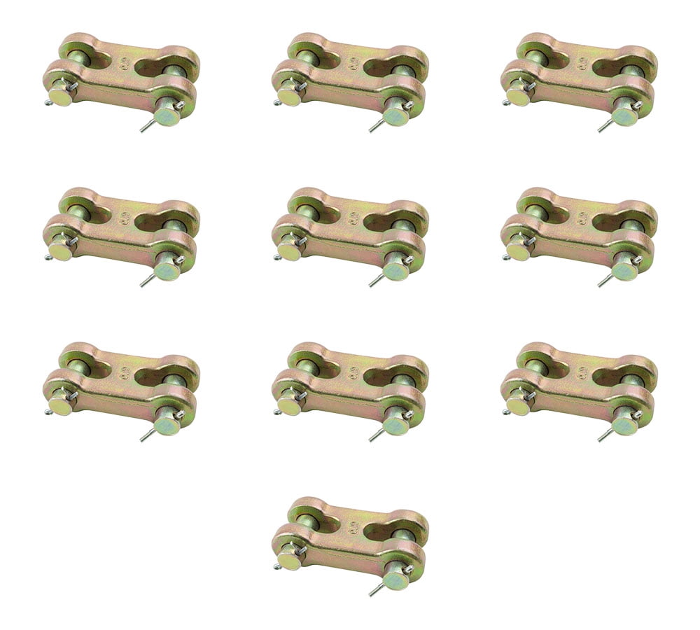 (10 Pack) 1/2" G70 Chain Double Clevis Mid Link Truck Trailer Tie Down ...