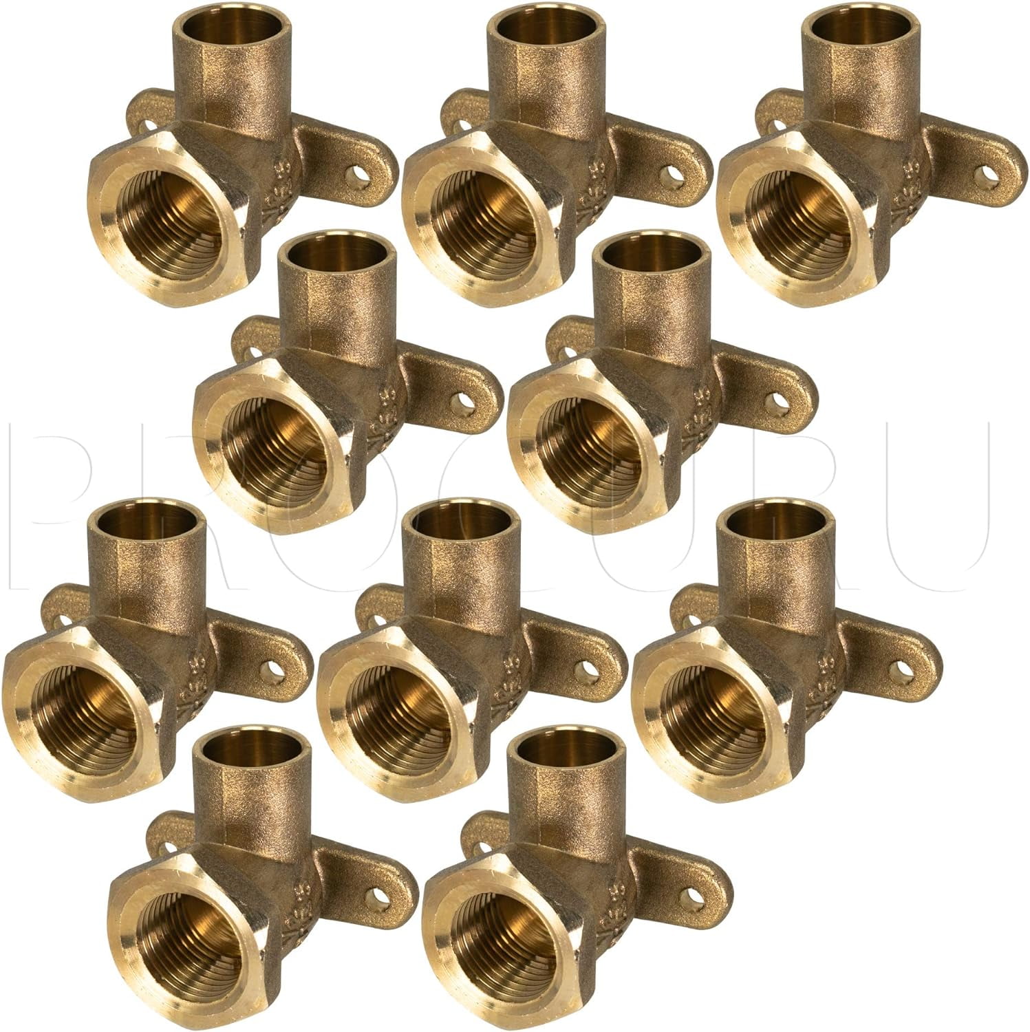 10-Pack 1/2-Inch Drop Ear 90 Elbow C x FNPT (Sweat x Female Thread ...