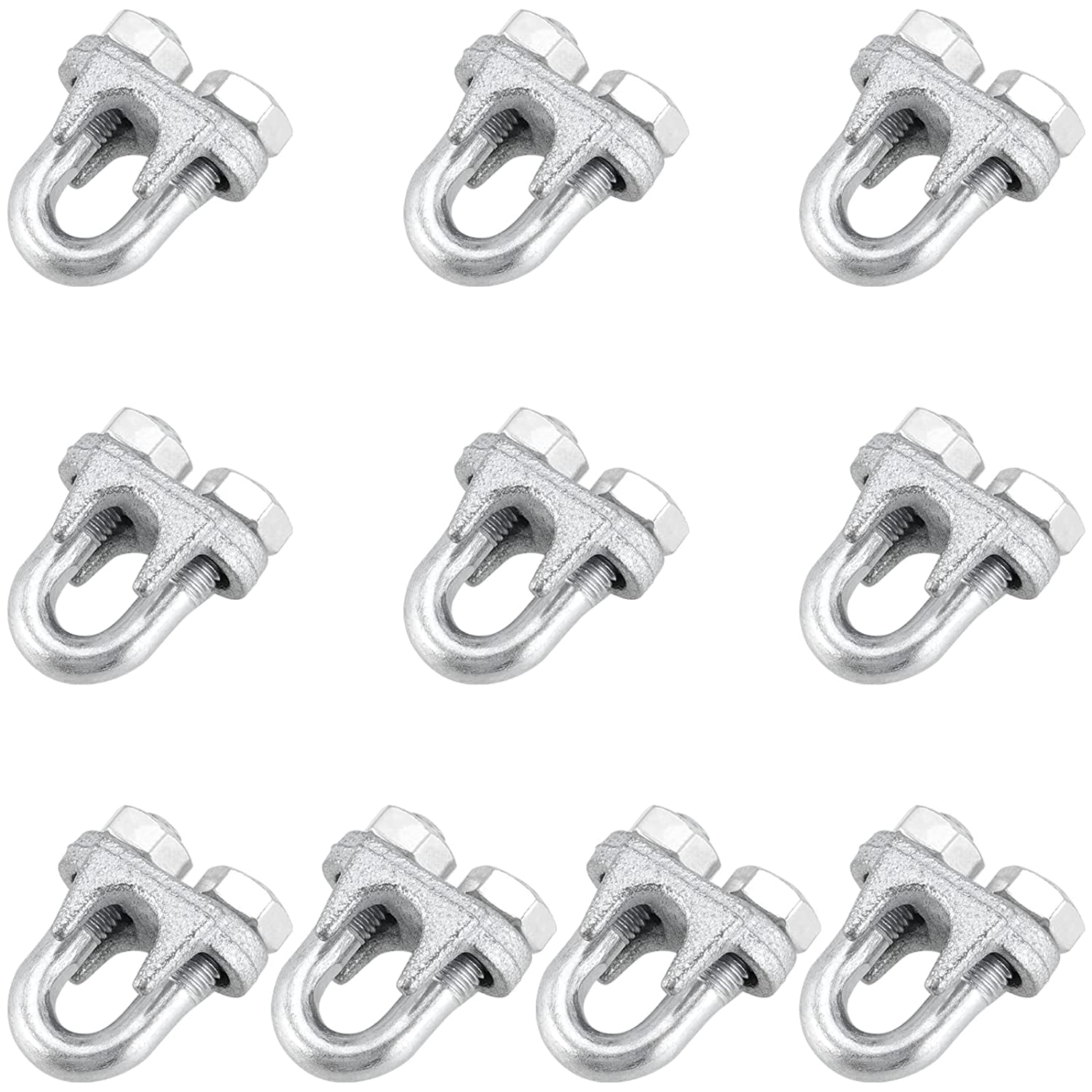 10 Pack 1/2 Inch Wire Rope Clamp, M12 Stainless Steel Wire Rope Clip, U ...