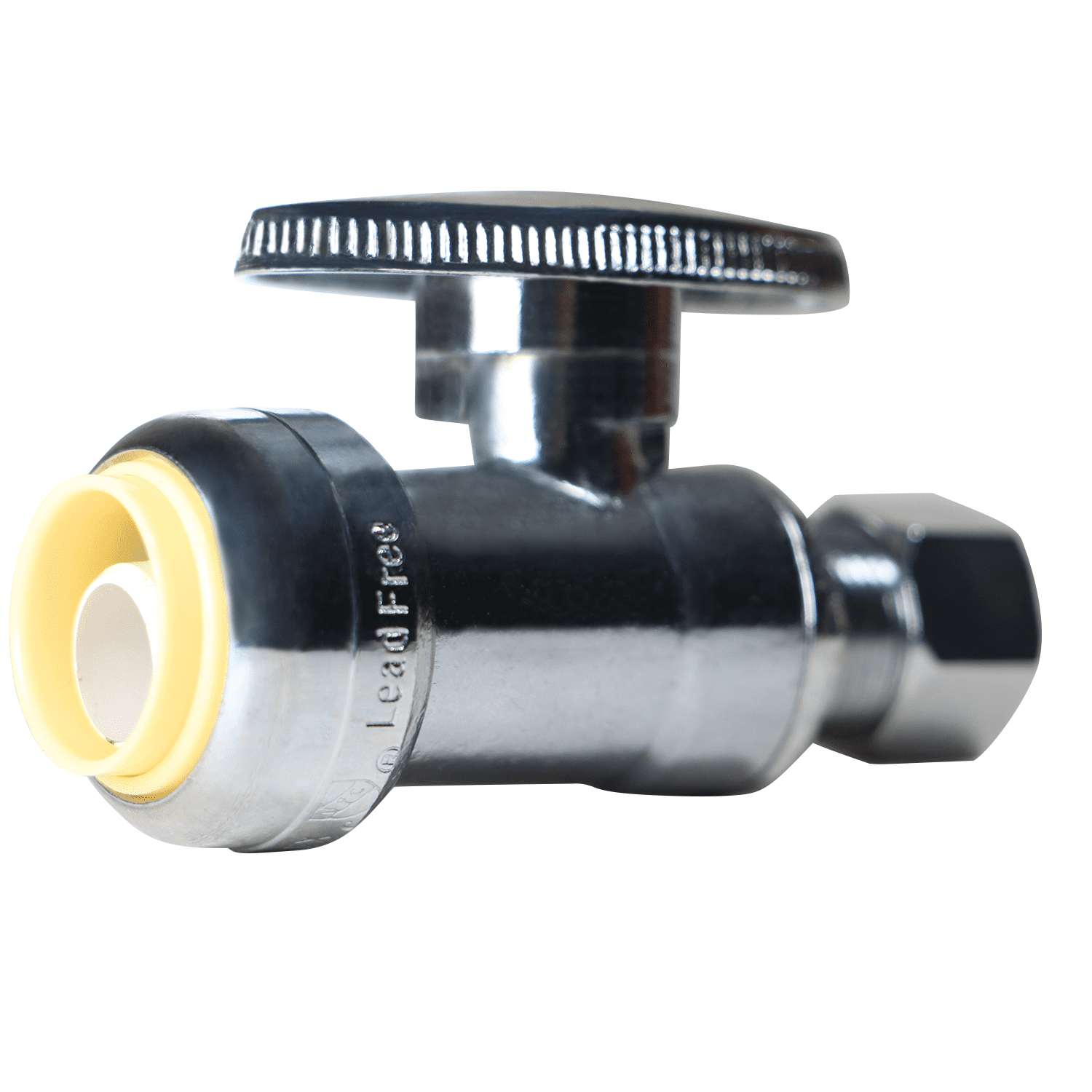 "10-Pack 1/2" Push-to-Connect x 3/8" OD Straight Stop Valves - Quarter ...