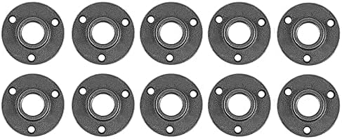 10 Pack 1/2 inches Malleable Cast Iron Pipe Flange, Industrial Pipe ...