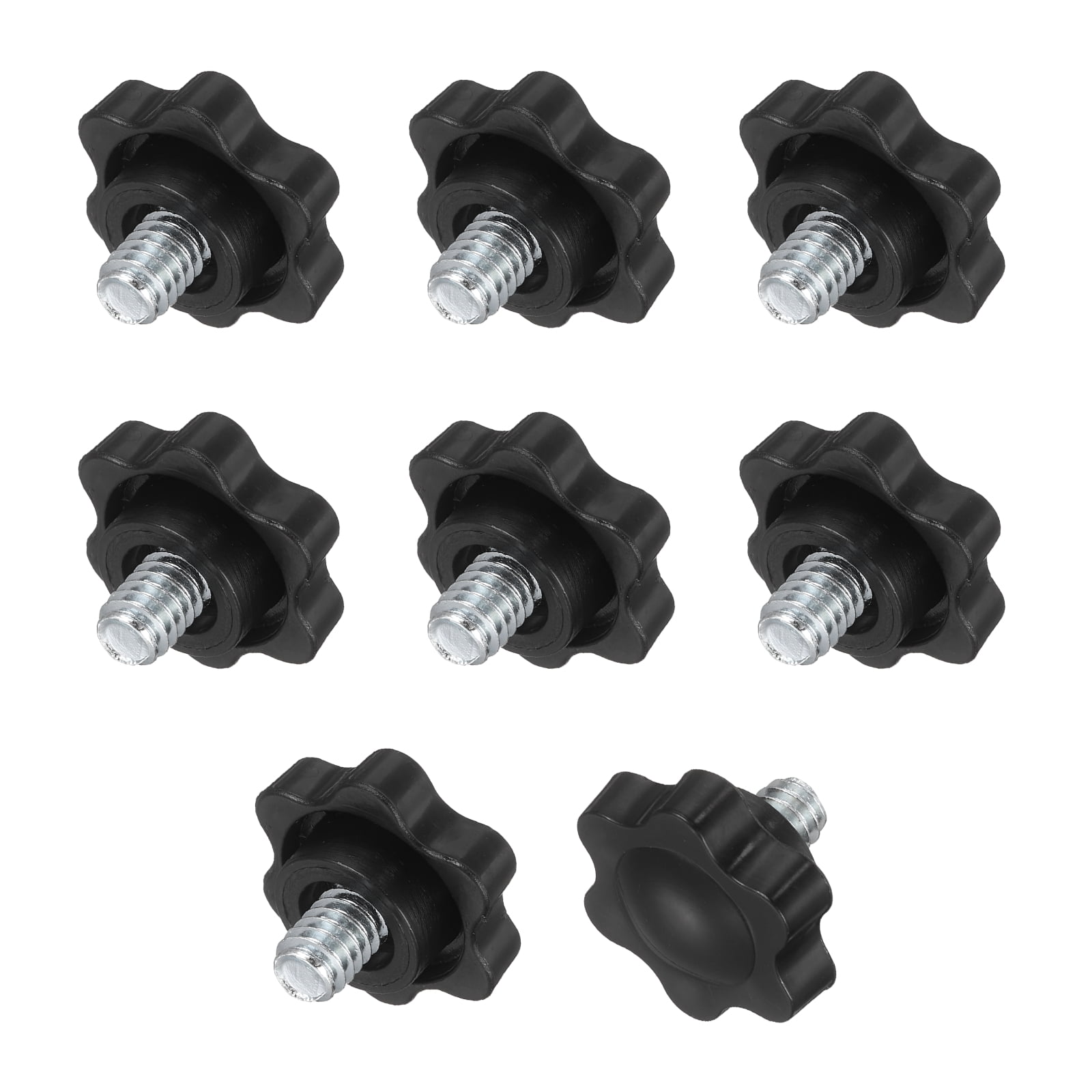 10 Pack 1/4"-20 Star Knobs, 0.3" Threaded Stud Plastic Male Clamping ...