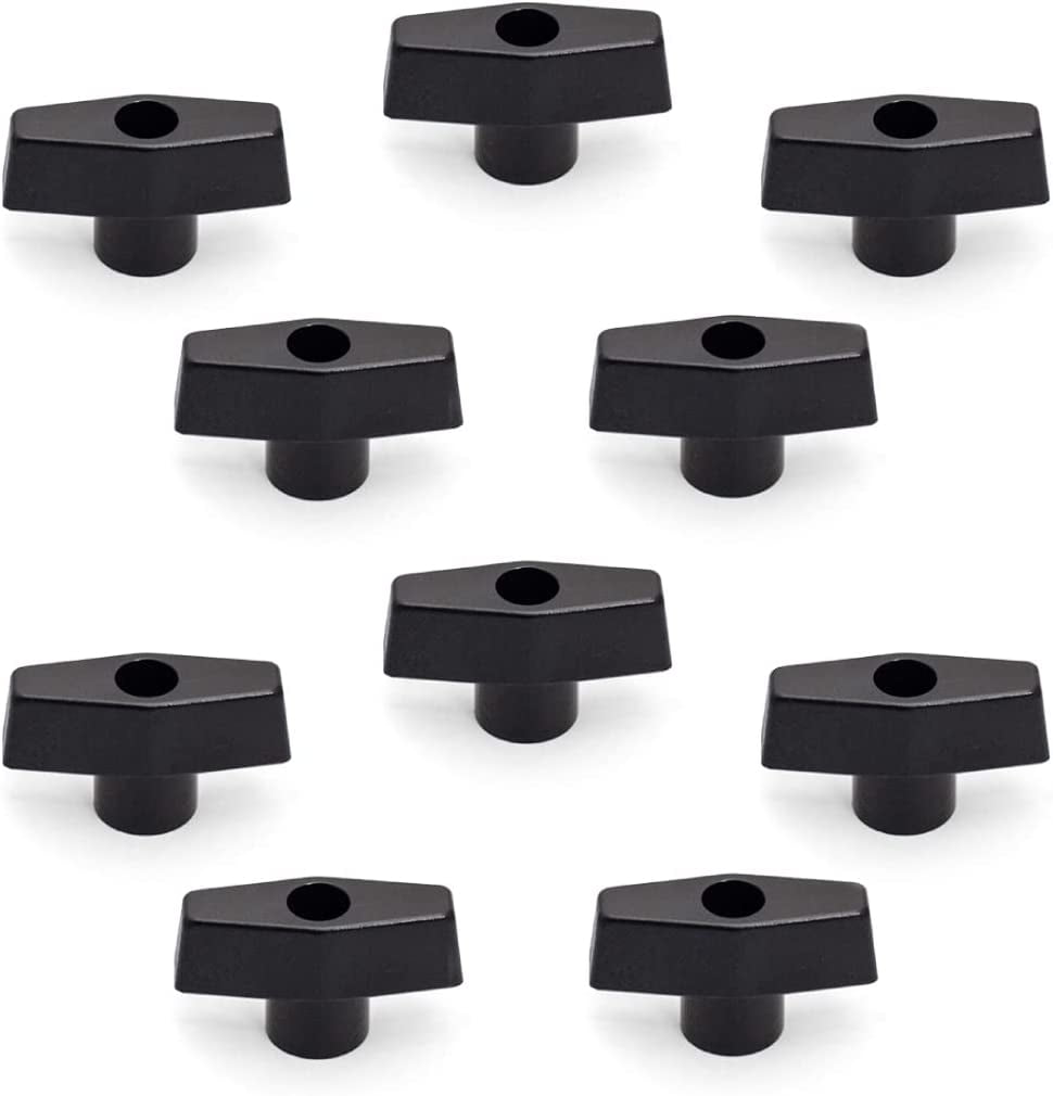 10 Pack 1/4"-20 T Knobs, Threaded Clamping Knobs for T Track & Table ...