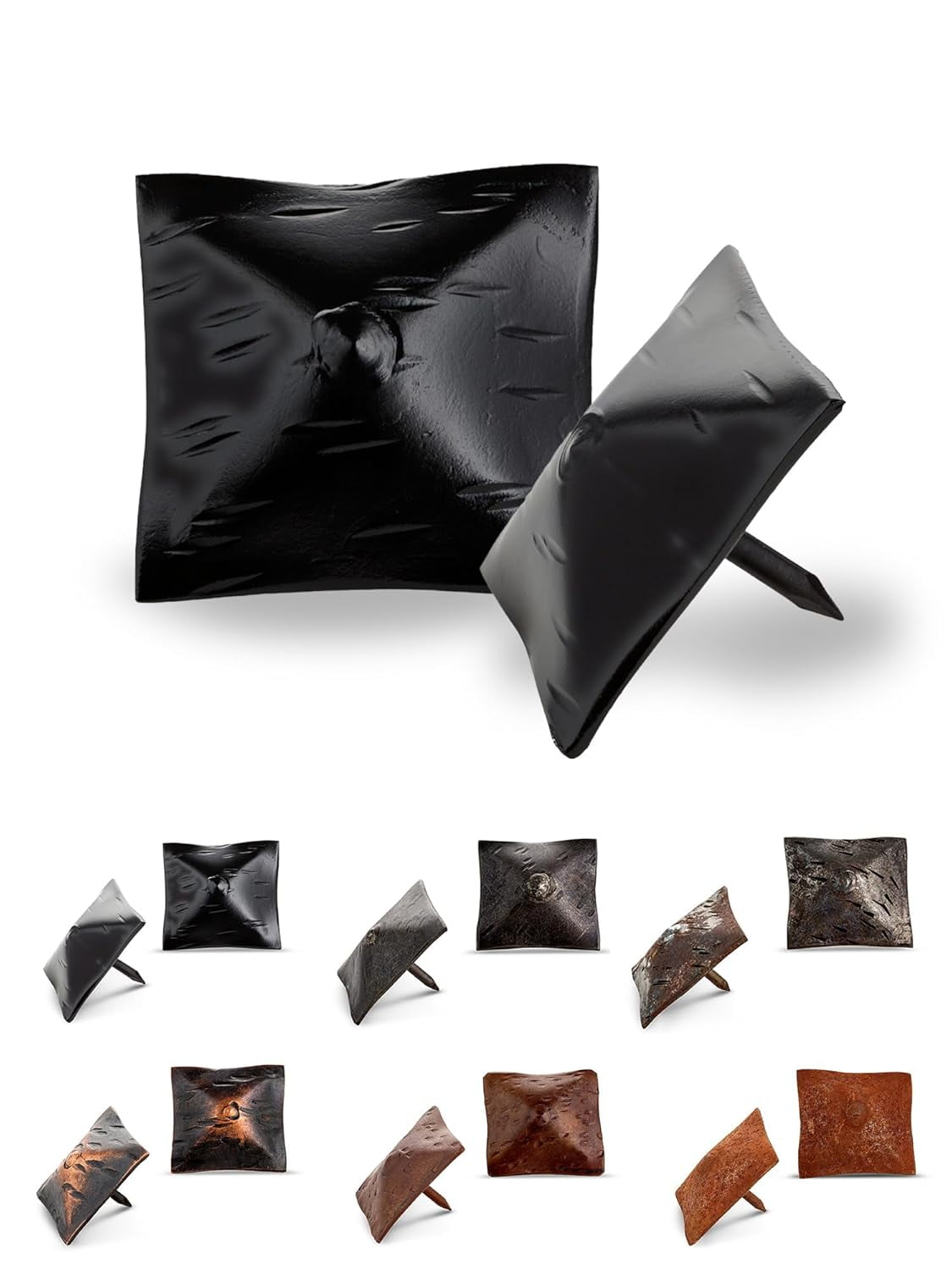 10 Pack 1.5 Inch Large Square Clavos Decorative Nails – Black – Square ...