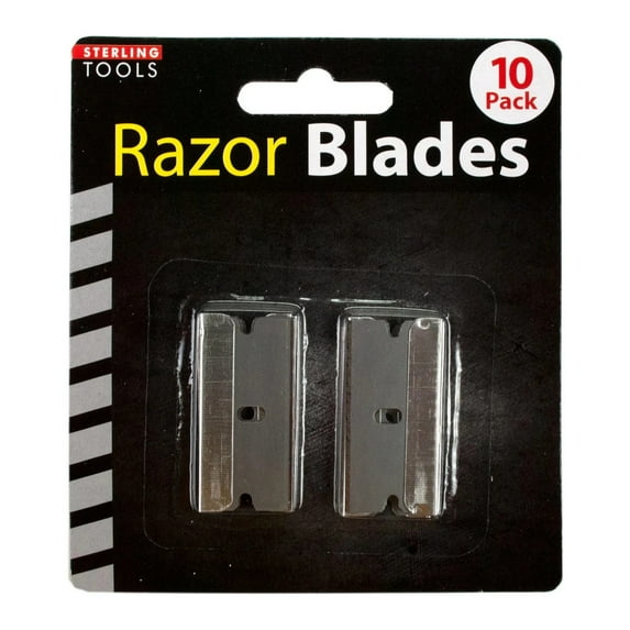 10 Pack 1.5 in Wide Heavy Duty Single Edge Razor Blades, Sharp, Durable ...