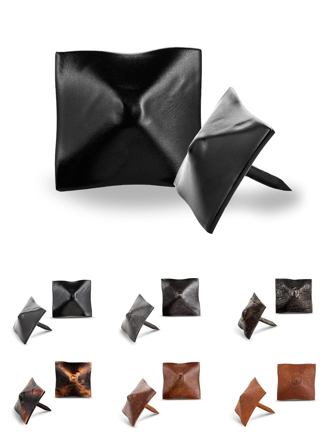 10 Pack 1 Inch Small Square Clavos Decorative Nails – Black – Square ...