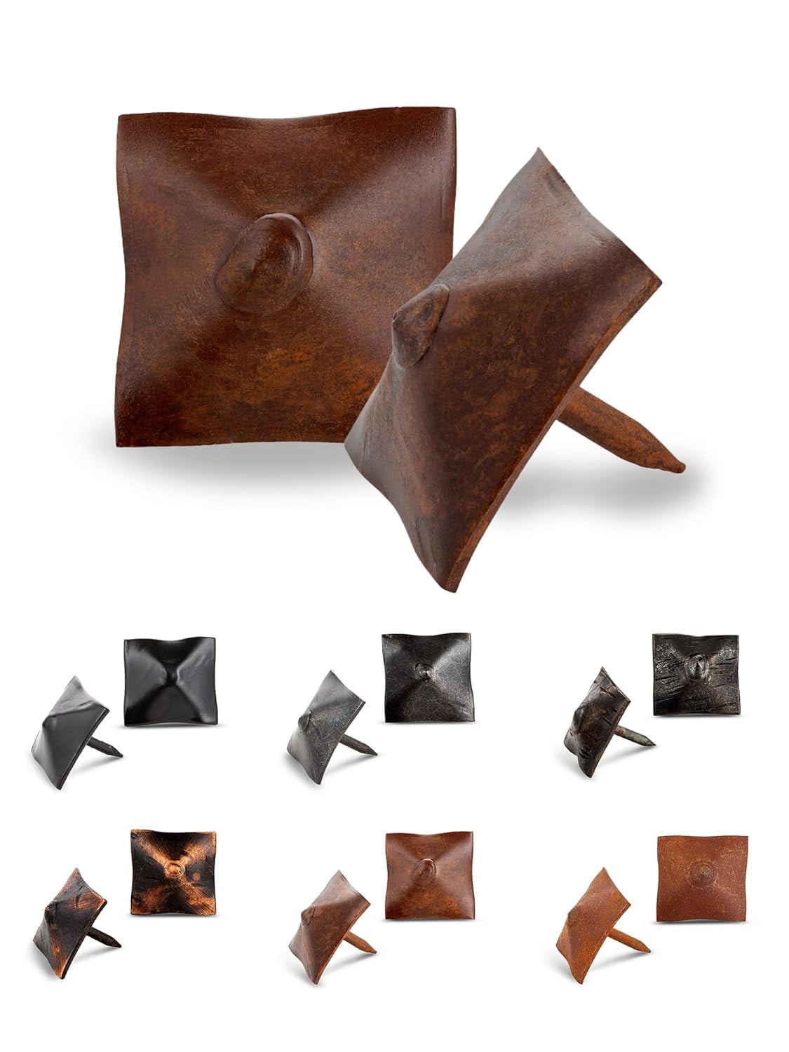 10 Pack 1 Inch Small Square Clavos Decorative Nails – Sealed Rusted ...