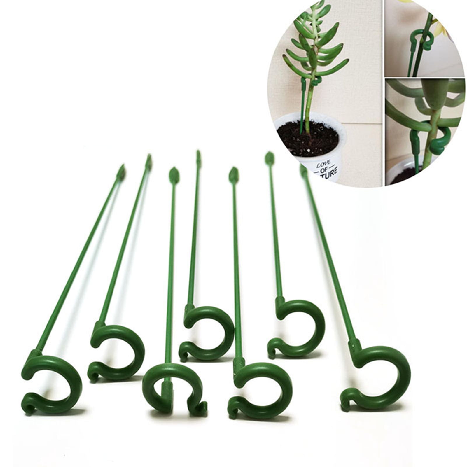 10 Pack 10.63 inch Plant Support Stakes, Single Stem Plant Support ...