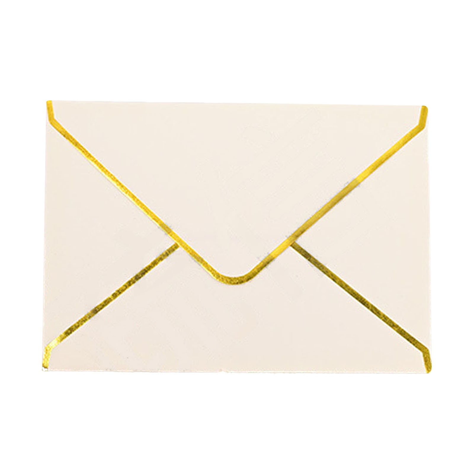 10 Pack #10 Business Envelopes with Gold Border, Self Seal Standard ...