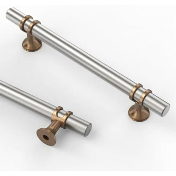 10 Pack 10 Inch(254mm) Brushed Satin Nickel and Champagne Bronze ...