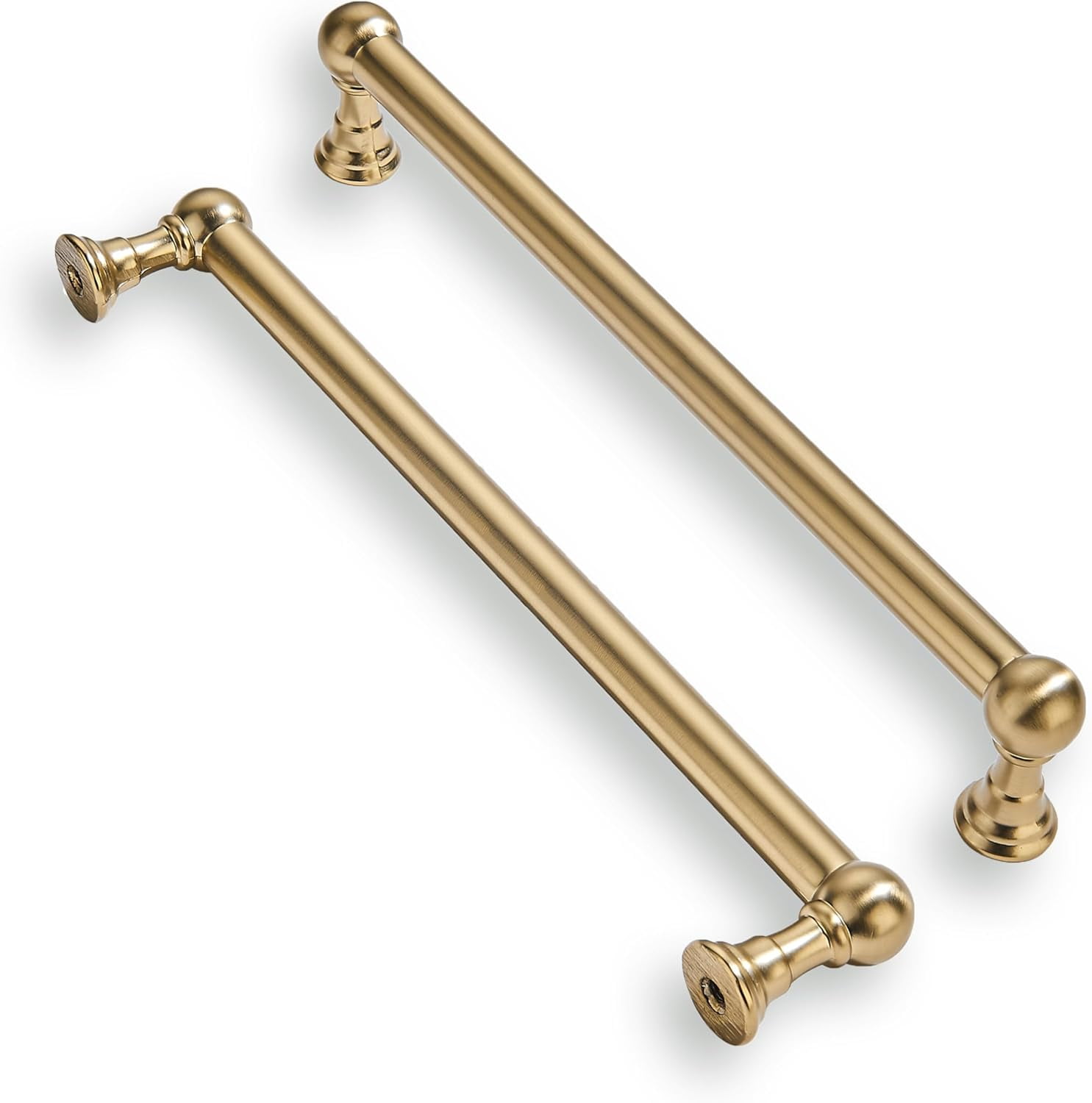 10 Pack 10 Inch Hole Center Brushed Brass Cabinet Pulls Heavy Duty ...