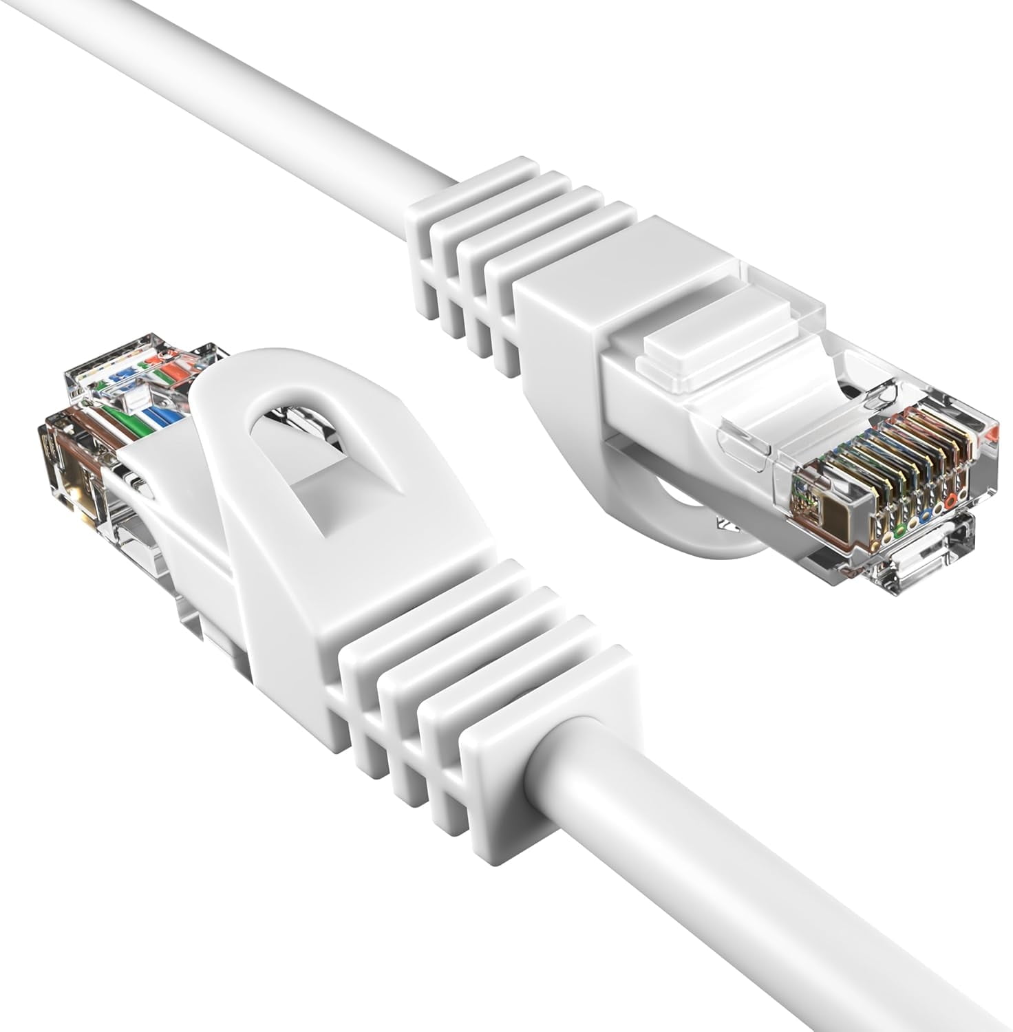10-Pack - 100FT White Cat5e Network Ethernet Patch Cable, 350Mhz ...
