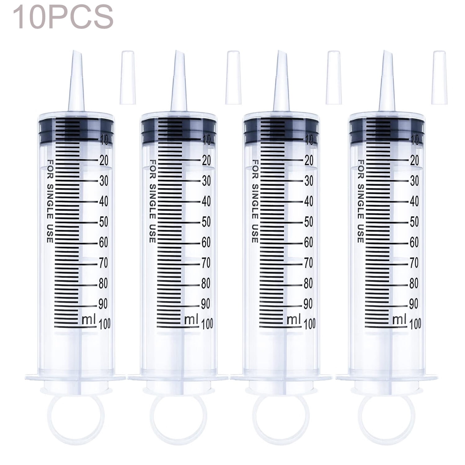 10 Pack 100ml Plastic Syringe Liquid Measuring Syringe Tools for Oral ...