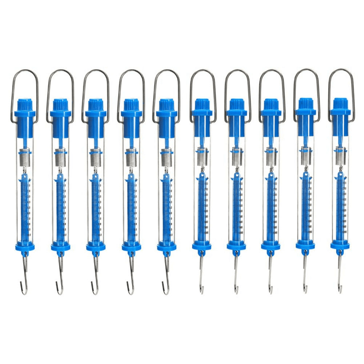 10 Pack 10N Transparent Spring Balance Hanging Tube Spring Scale - Walmart.com