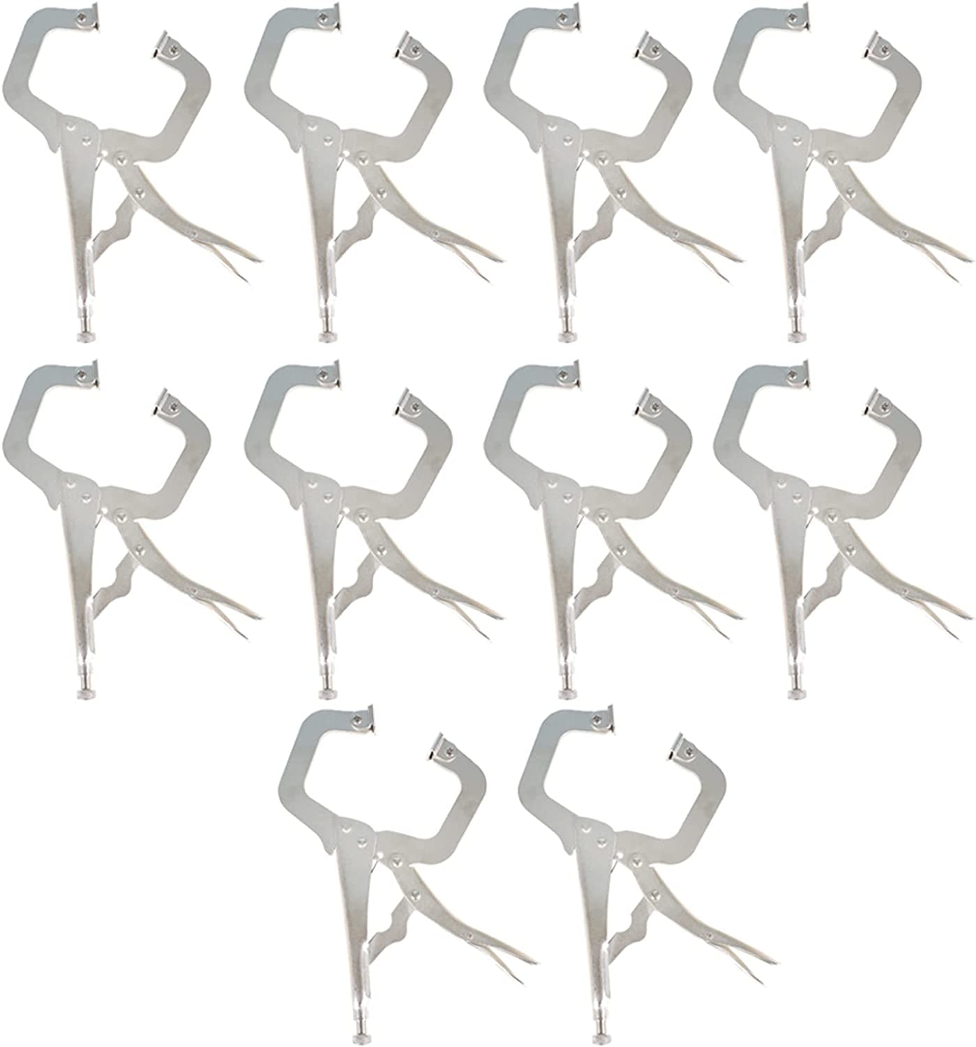 10 Pack 11 Inch Locking C-Clamp Adjustable Pliers, C-Pliers Welding ...