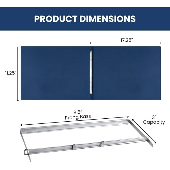 10 Pack of 11”x17” Landscape Pressboard Presentation Binder Folder ...