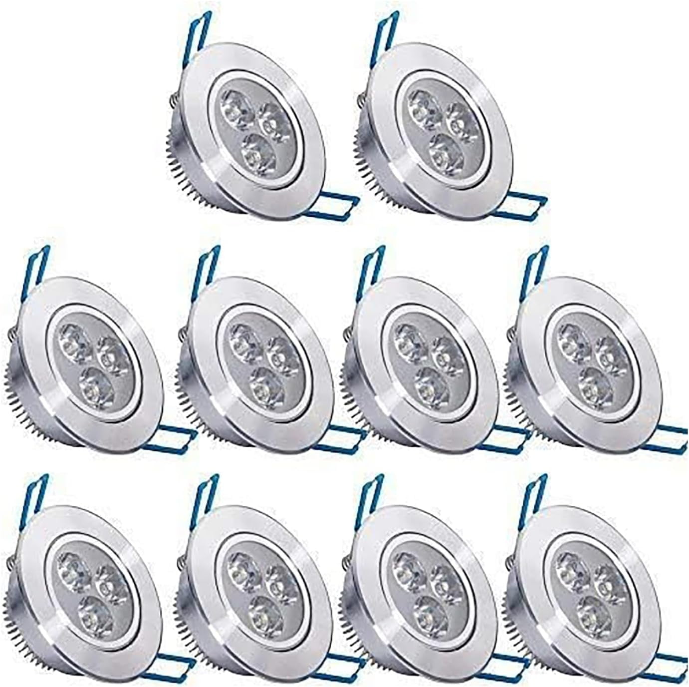 10 Pack,110V 3W Dimmable LED Ceiling Light Downlight,Warm White ...