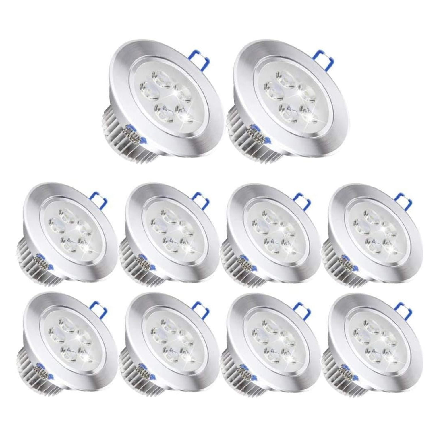 10 Pack, 110V 5W Dimmable LED Ceiling Light Downlight,Cool White ...