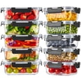 10 Pack-(12.5&35.8oz) Glass Food Storage Containers Meal Prep ...