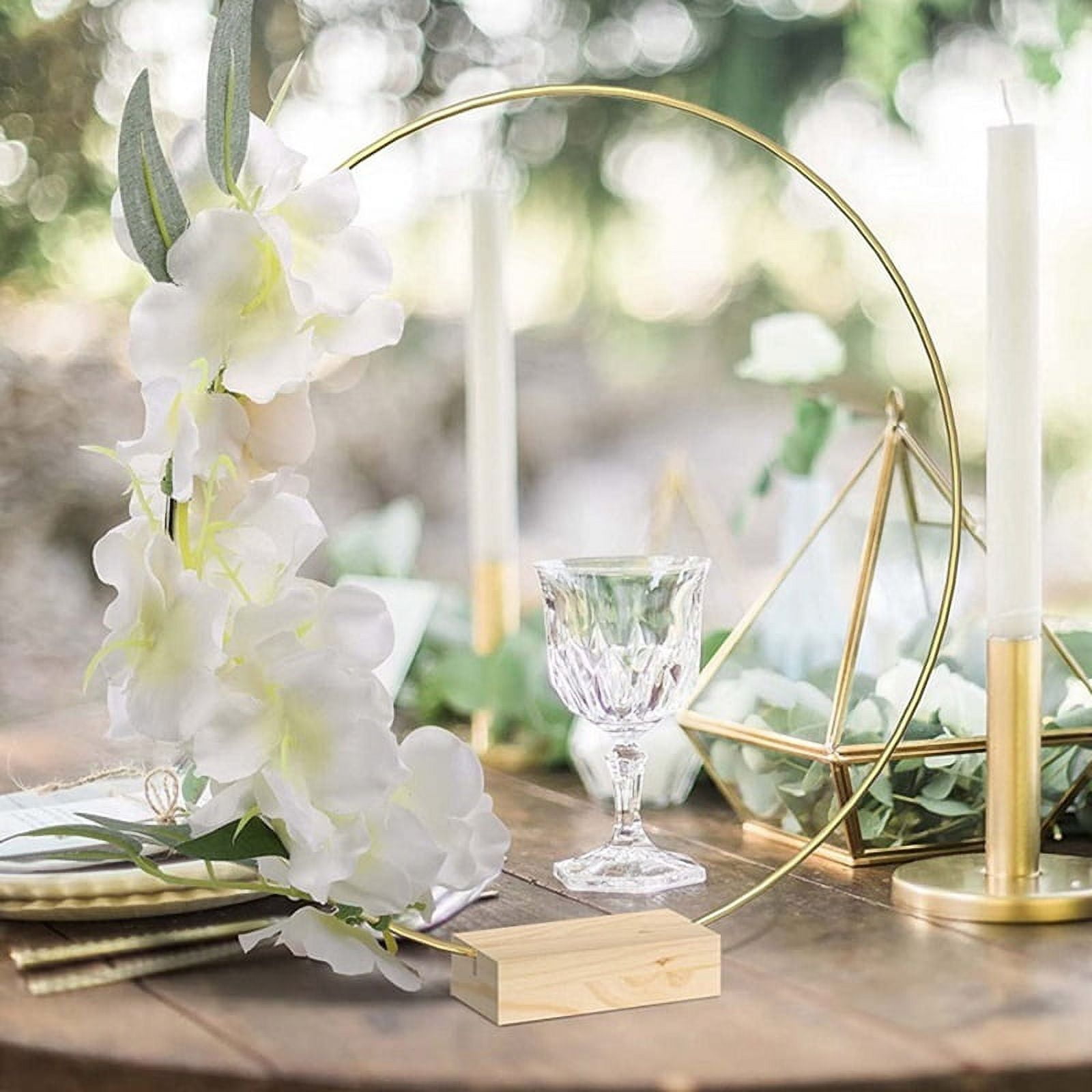 10 Pack 12 Inch Floral Hoop Centerpiece with Stand for Table Metal ...