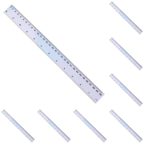 10 Pack 12 Inch Small Ruler, Plastic Ruler with Inches and Centimeters ...