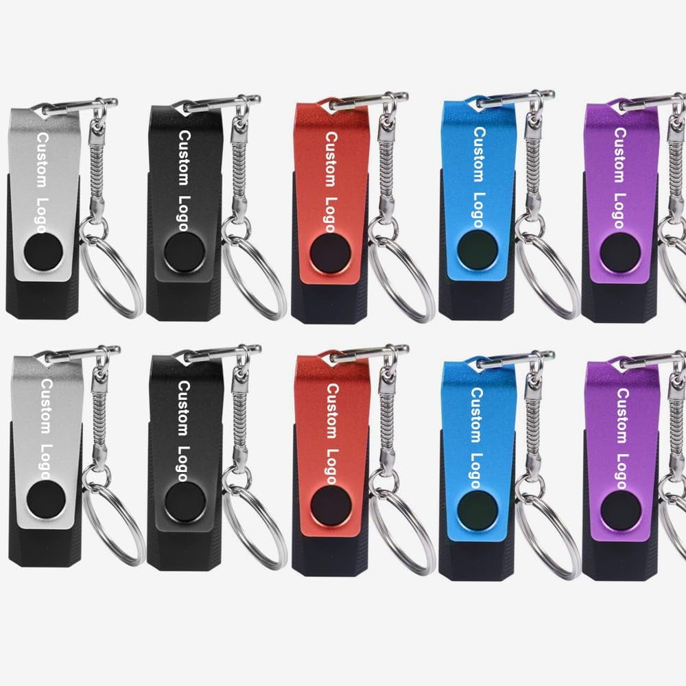 10 Pack 128Gb Custom Usb Drive With Keychain, Customized Handmade Diy ...