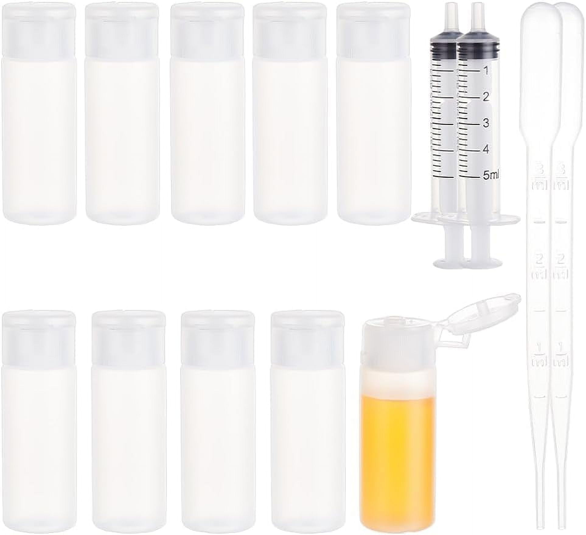 10 Pack 12ml Small Plastic Flip Cap Sample Bottle Empty Refillable ...