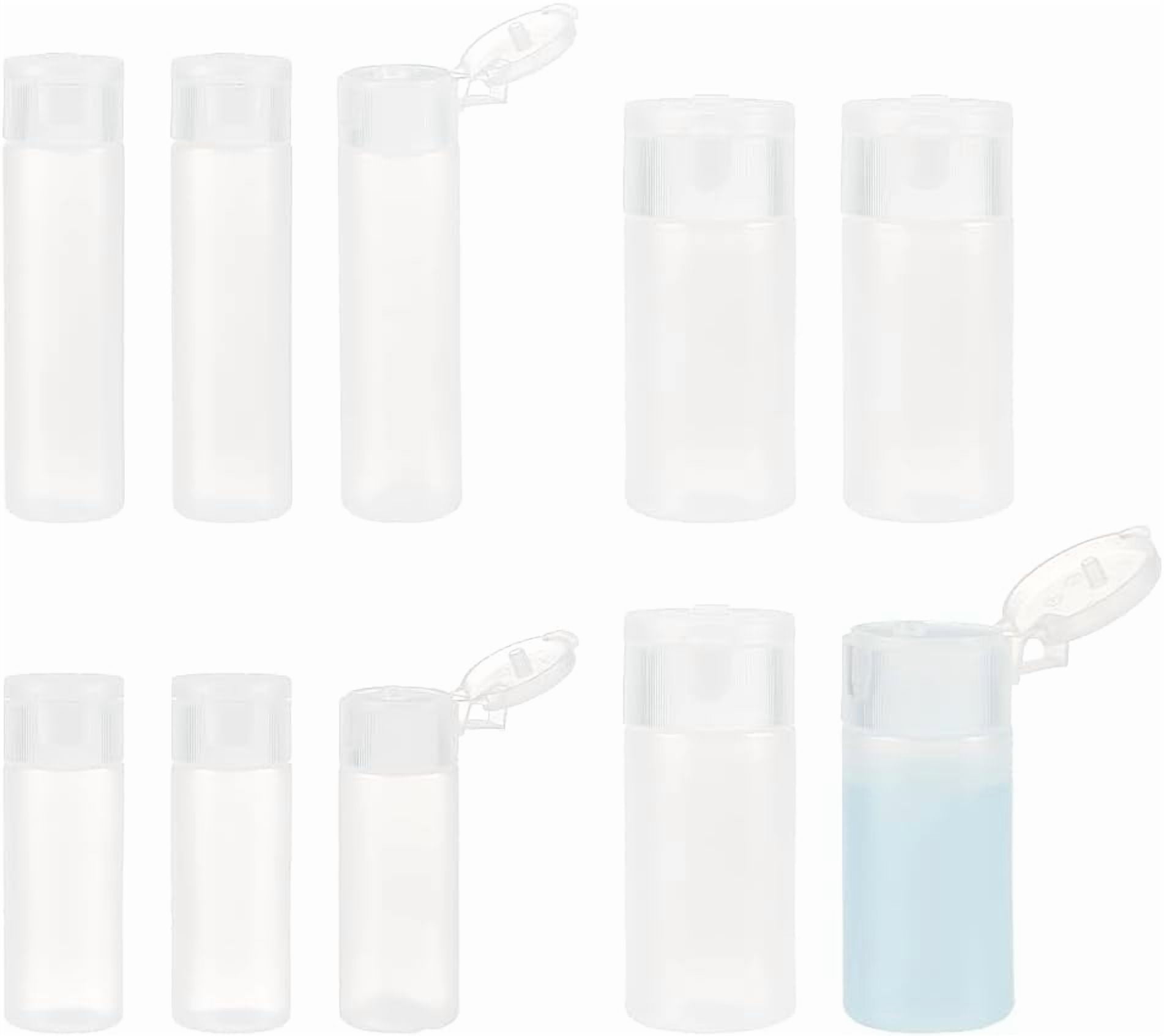 10 Pack 12ml Small Plastic Flip Cap Sample Bottle Empty Refillable ...