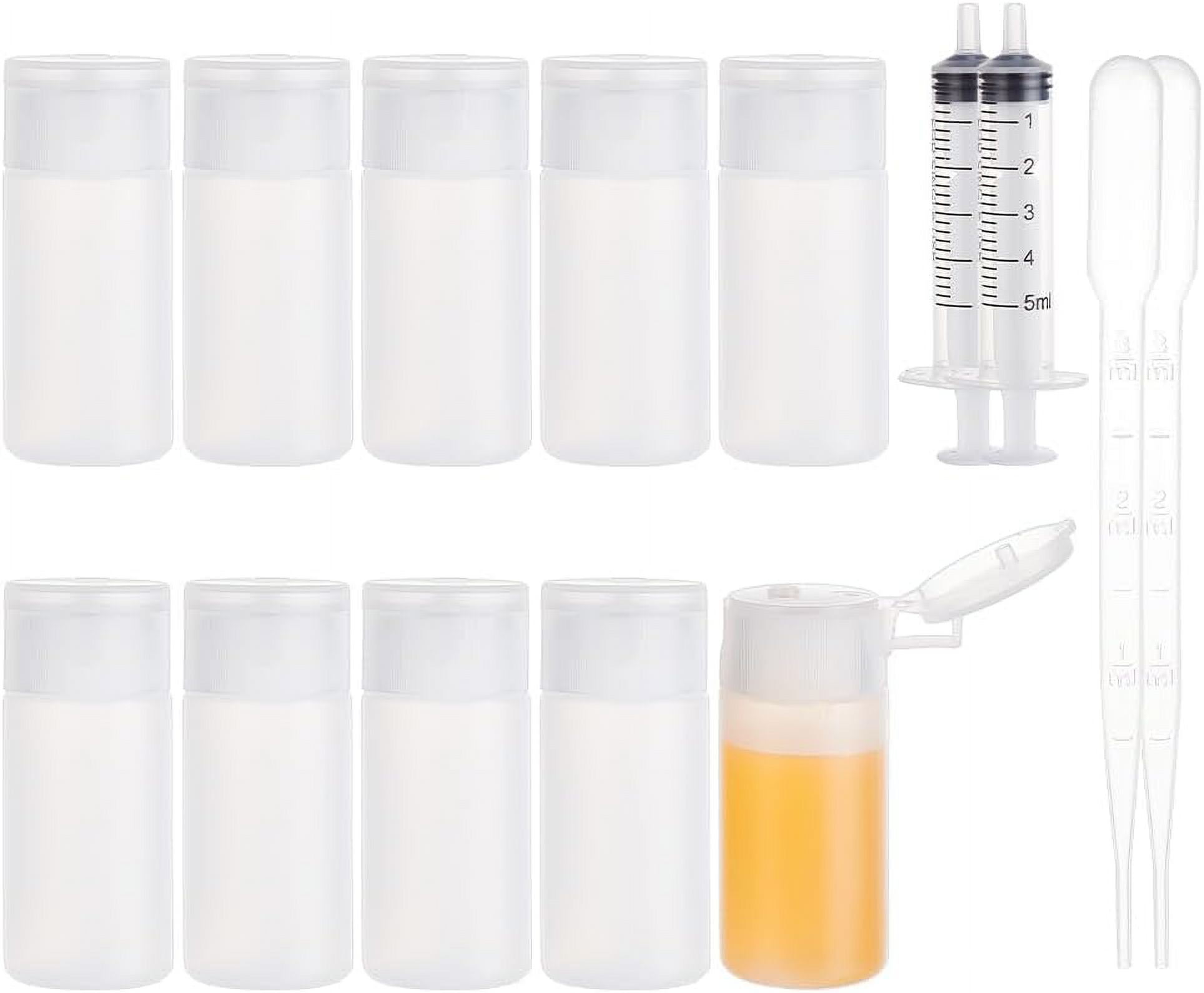 10 Pack 12ml Small Plastic Flip Cap Sample Bottle Empty Refillable ...