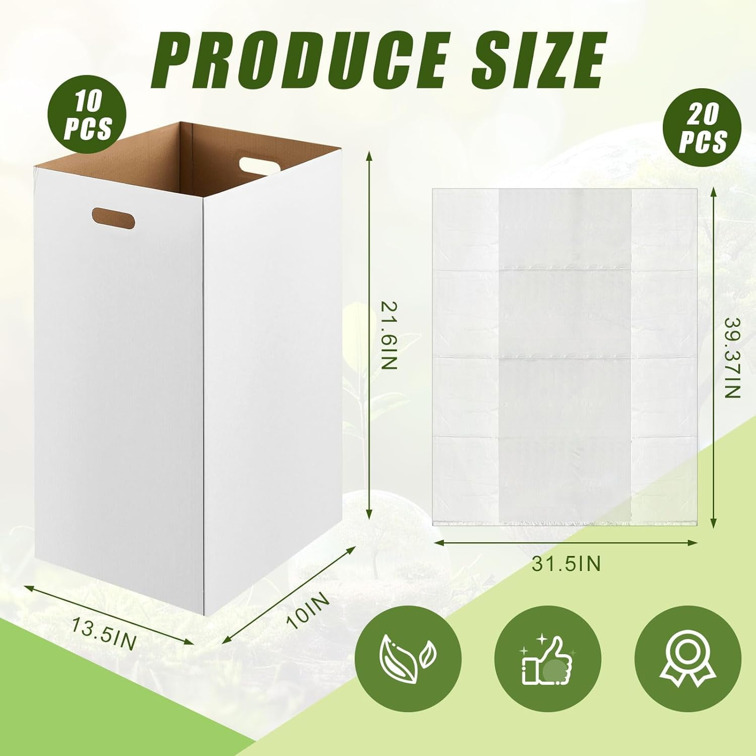 10 Pack 13 Gallon Cardboard Trash Cans Disposable and Reusable ...