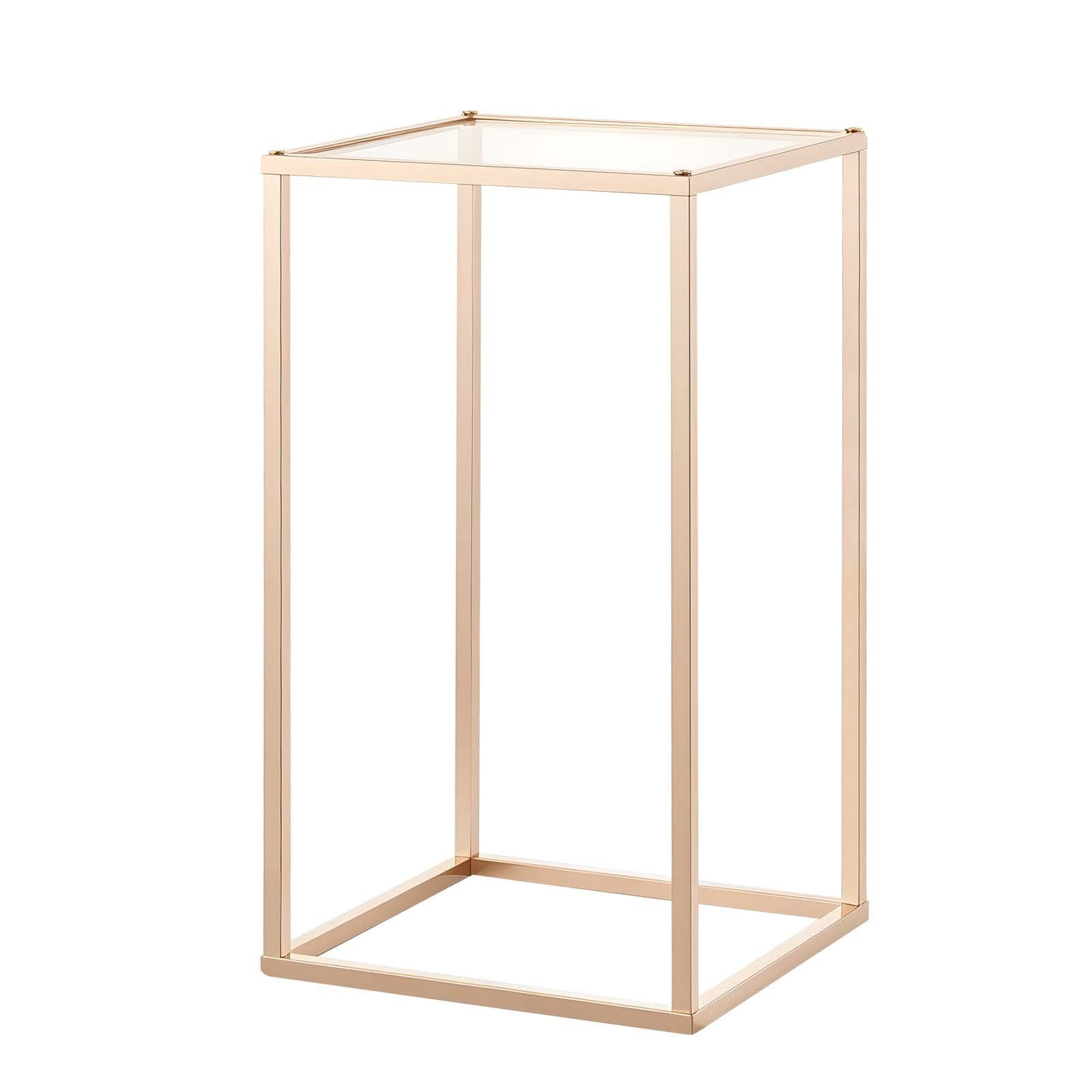 10 Pack 15.75 Inch Gold Acrylic Wedding Flower Stands Rectangular ...