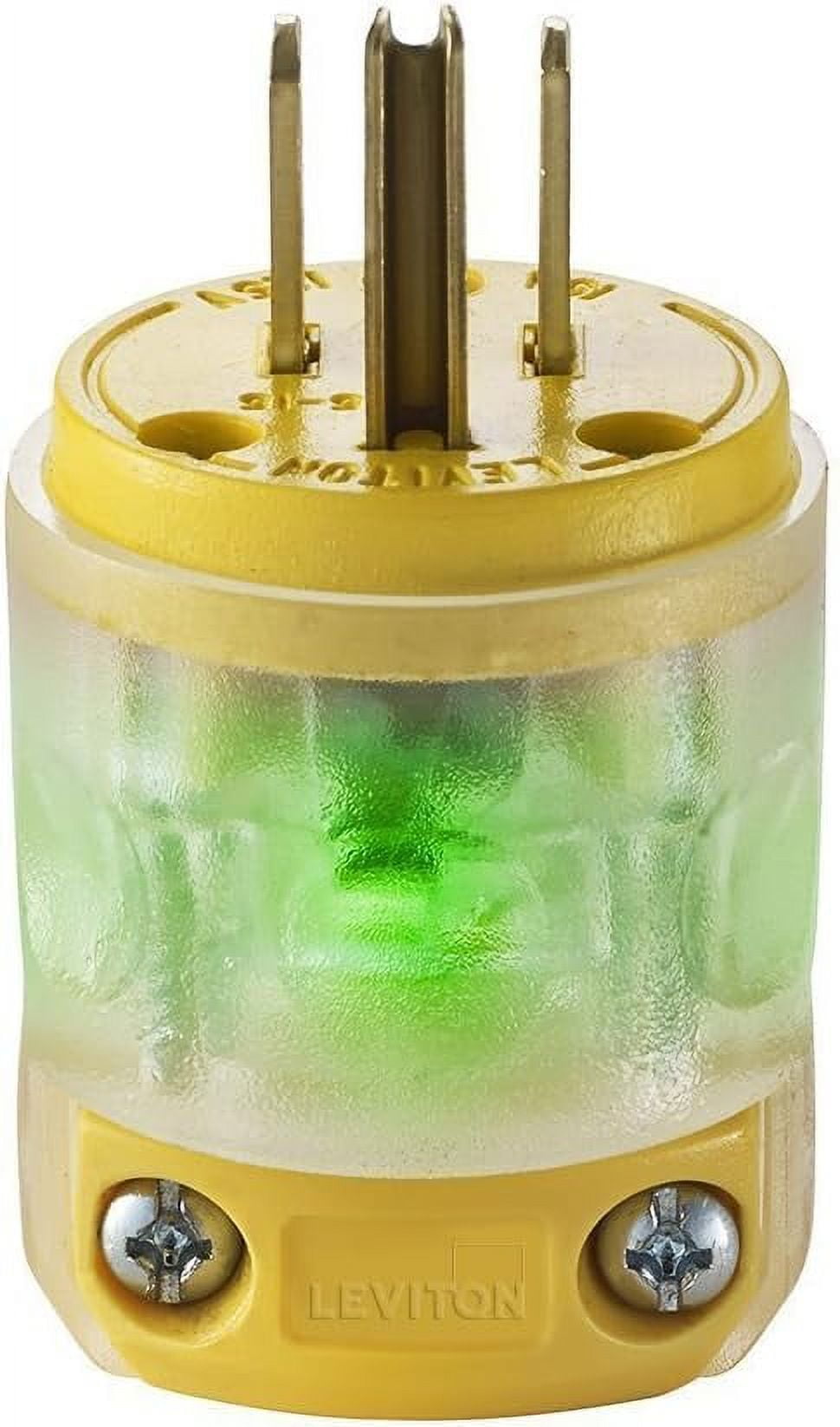 10 Pack 15 Amp Straight Blade Grounding Lighted Plug, Yellow - Walmart.com