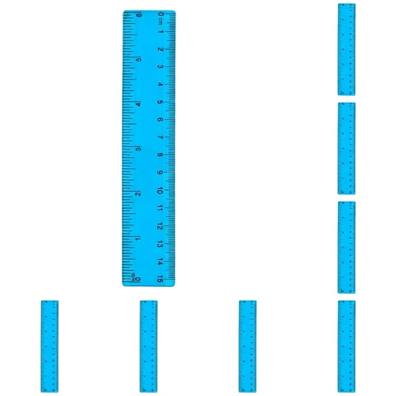 10-Pack 15cm (6 Inch) Clear Plastic Rulers, Bulk Flexible Measuring ...