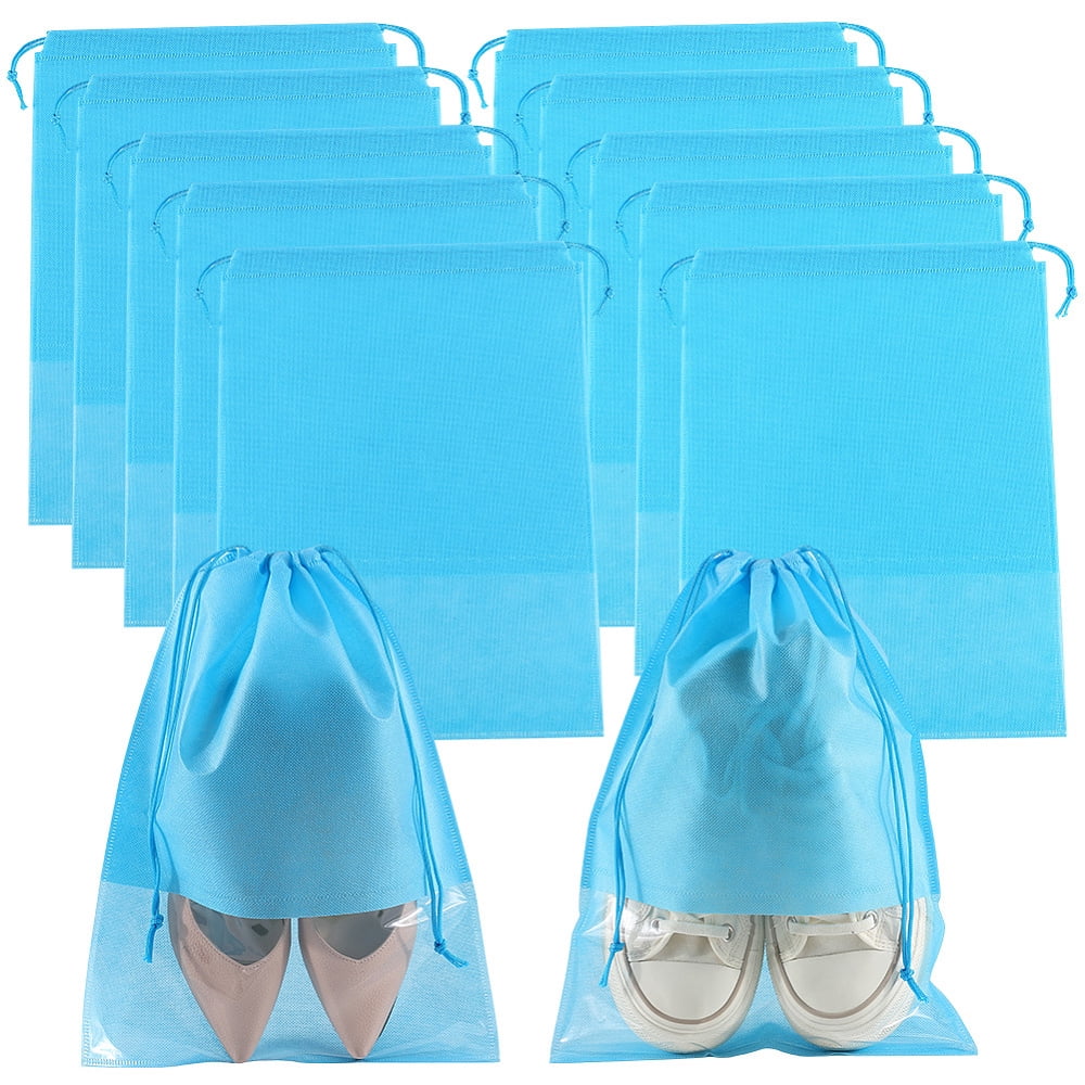 10 Pack 17.3 x 12.6 inch Shoe Bag with Drawstring Travel Shoe Pouches ...