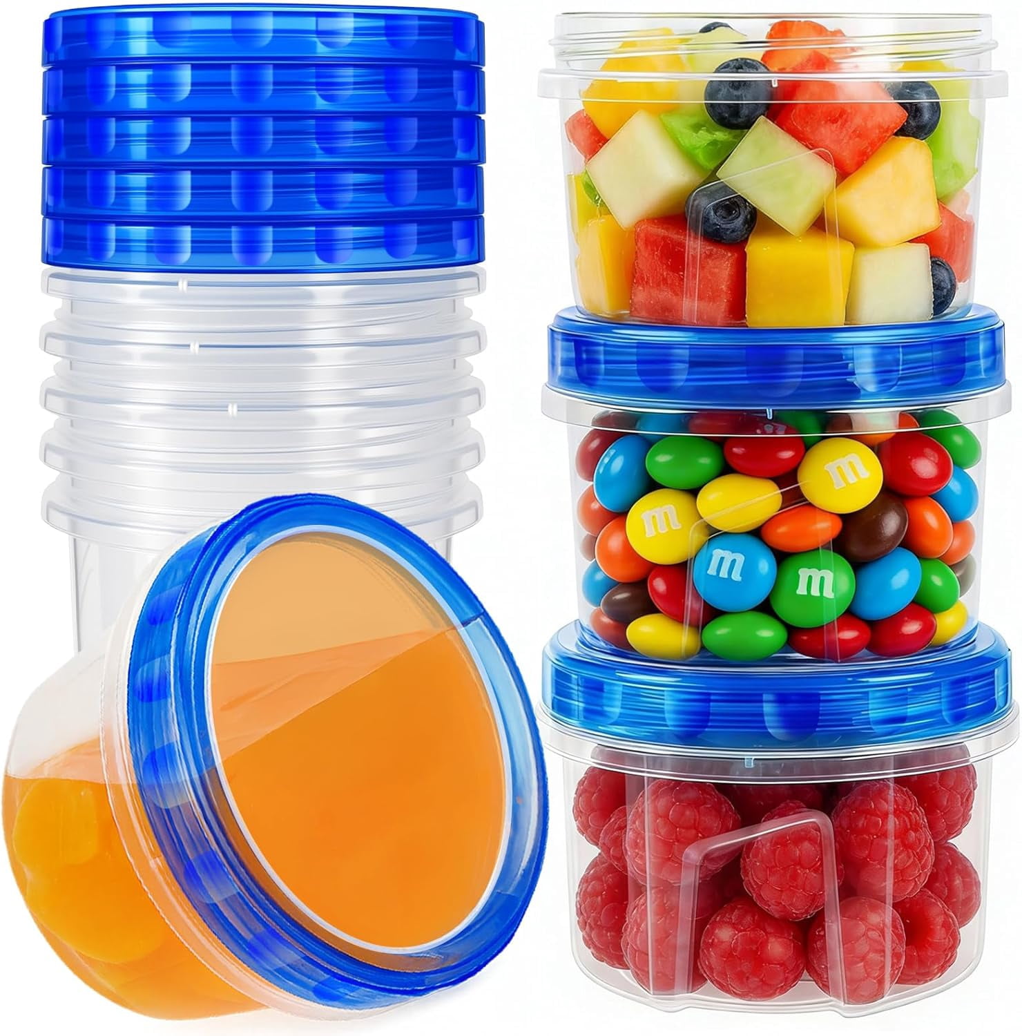 10 Pack 17 Oz Reusable Airtight Freezer Storage Containers with Twist ...