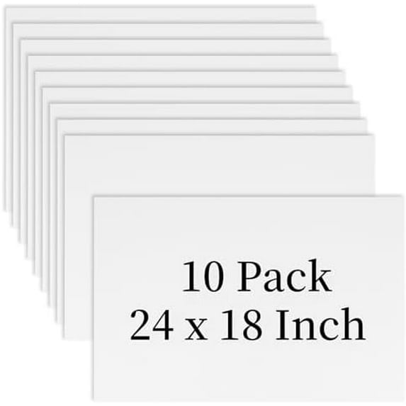 10 Pack 18'' x 24'' Large White Corrugated Plastic Sign Blank Board ...