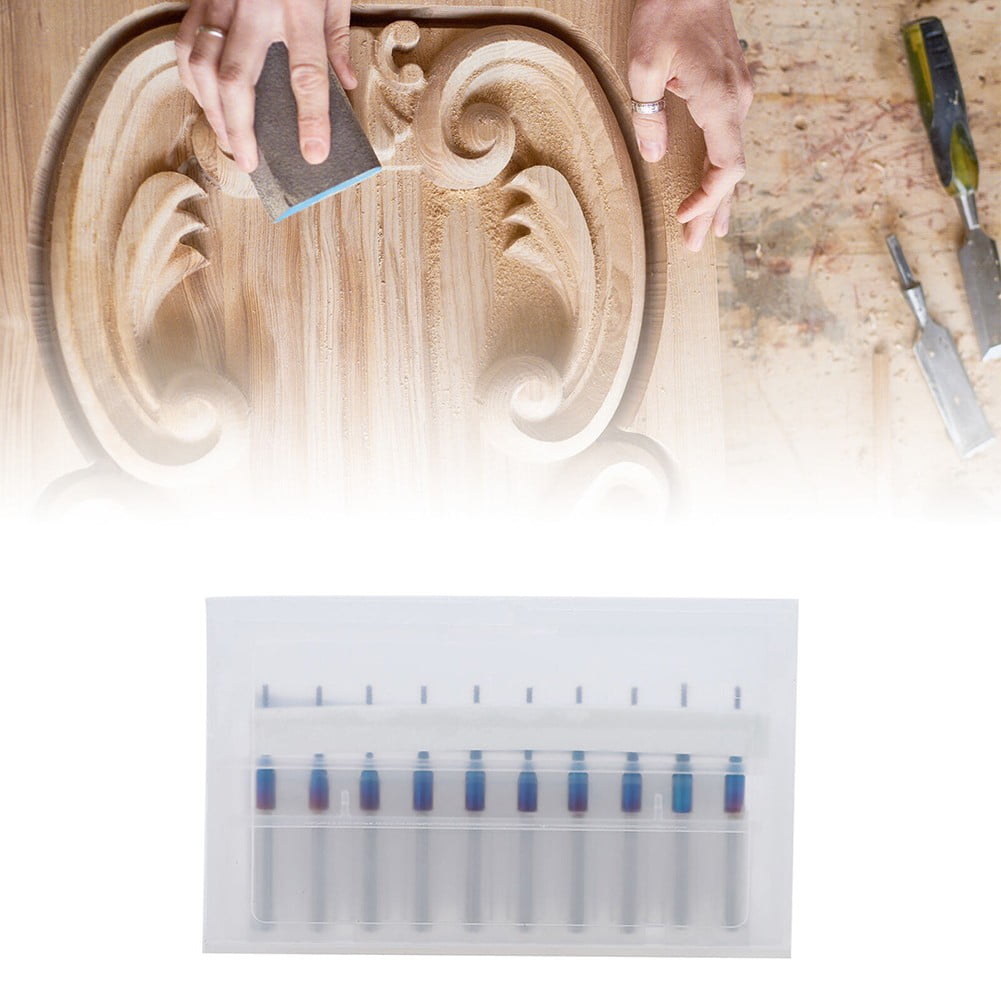 10 Pack 1mm Carbide Router Cutting Bits for CNC PCB Engraving and ...