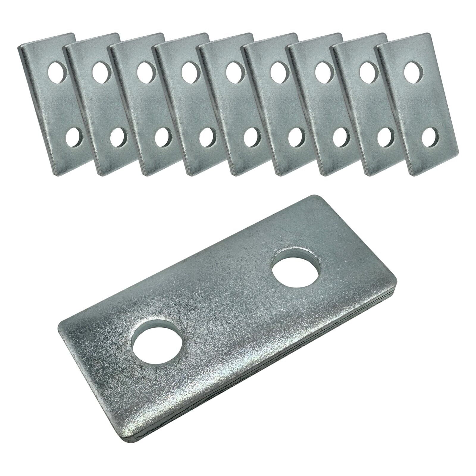 10 Pack - 2 Hole, Flat Plate Connector Bracket for 1/2" Bolt in 1-5/8 ...
