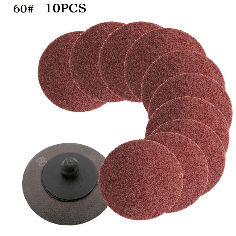 10 Pack 2 Inch Sanding Discs 60 80 120 Grit Aluminum Oxide for ...