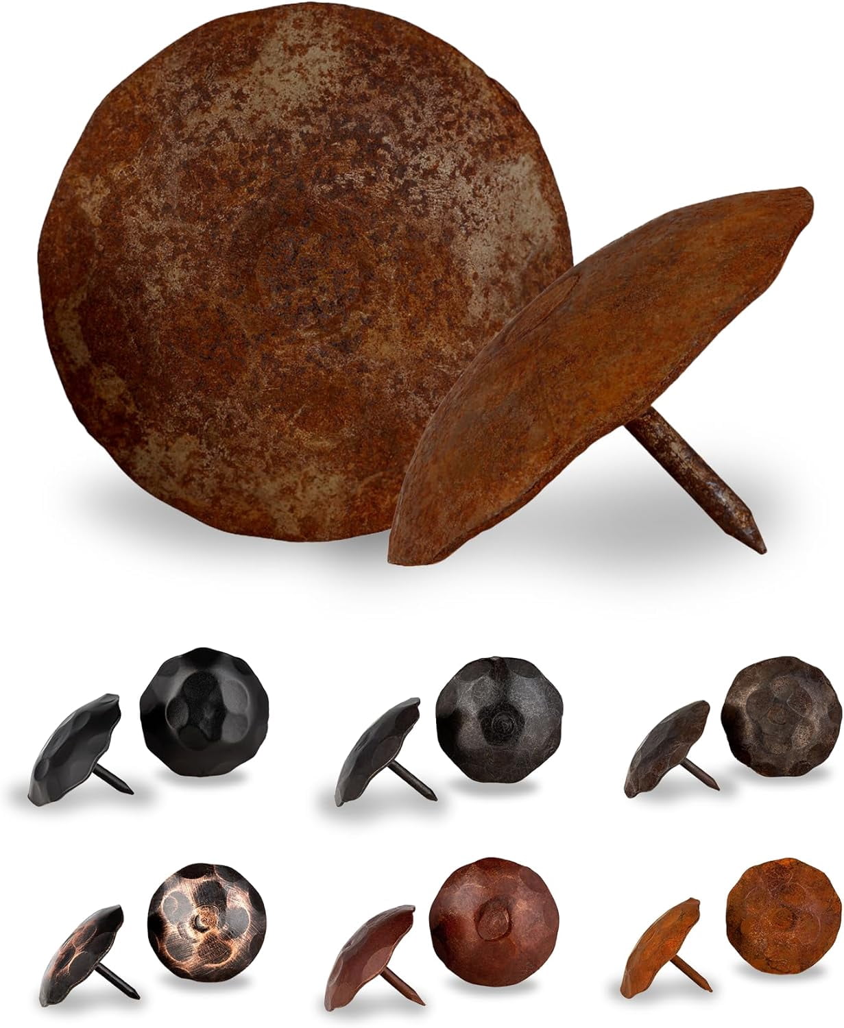 10 Pack 2" Large Round Head Clavos Decorative Nails – Rusted – Handmade ...