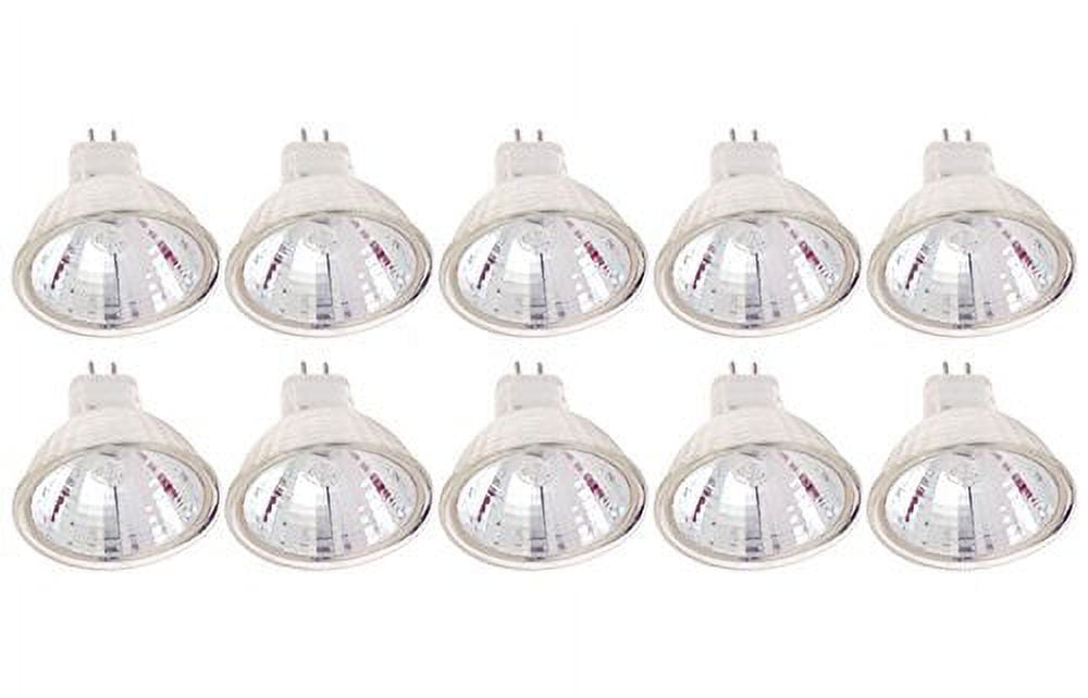 (Pack of 10) 20MR11/FL 20W Halogen MR11 Flood Bulbs – 12V, GU4 2-Pin ...